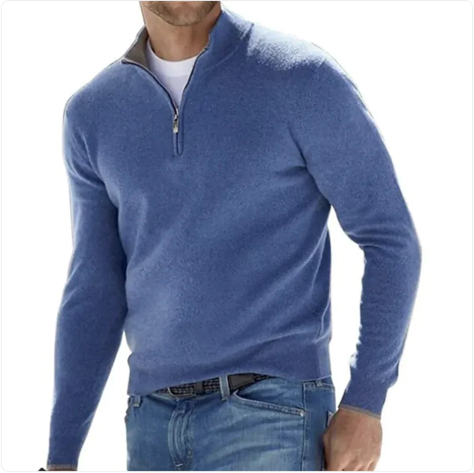 Jay Cashmere Zip Up - Premium Men's Cashmere Sweater | GatsbyShoes